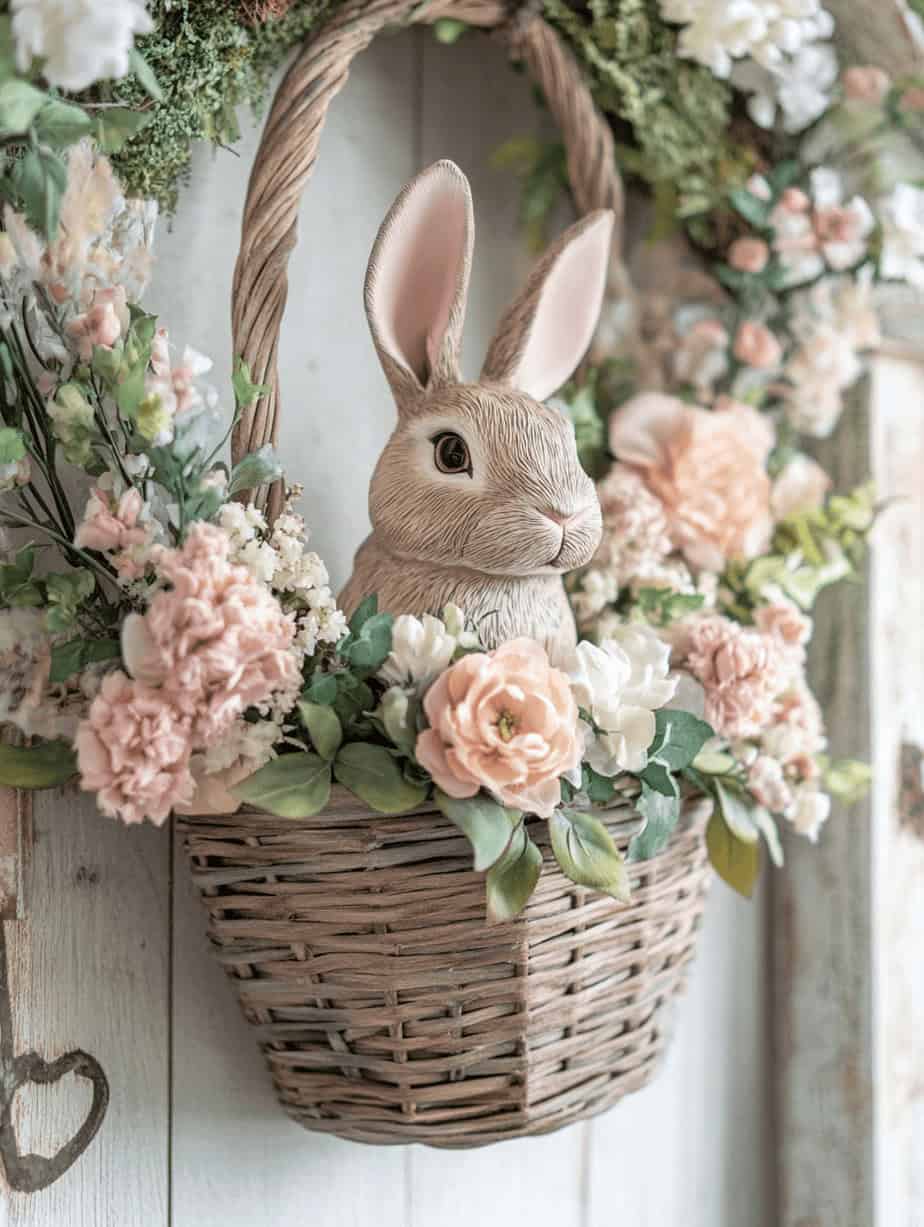 10 Farmhouse Easter Basket Ideas for Your Front Door or Wall