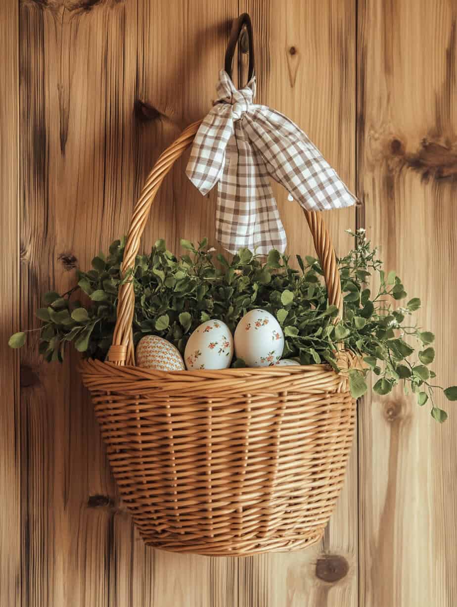 10 Farmhouse Easter Basket Ideas for Your Front Door or Wall